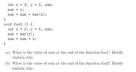 Solved 2 2 Points Consider The Following C Program