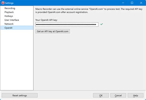 Macro Recorder Settings