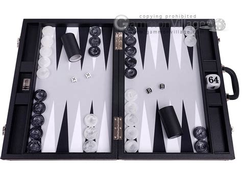 21 Inch Tournament Backgammon Set By Wycliffe Brothers Blackgrey