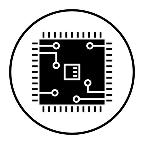 Premium Vector Microprocessor Vector Illustration