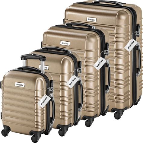 Tectake Trolley Hartschalenkoffer Set 4 Rollen 4 Teilig Aus Robustem