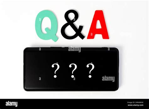 Questions And Answers Q A Session Concept With Hands Holding Modern Tablet Or Smartphone To Be