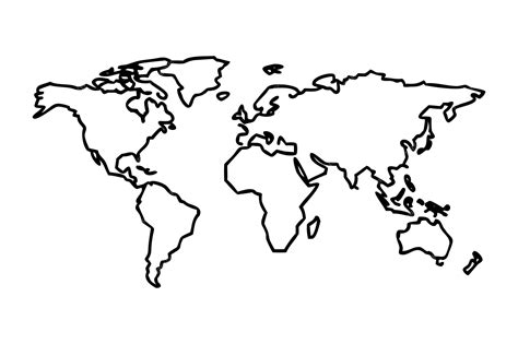 Premium Vector Minimalist Vertical Silhouette World Map Simple Black