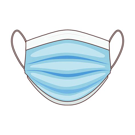 유토이미지 건강 블루 마스크 일러스트