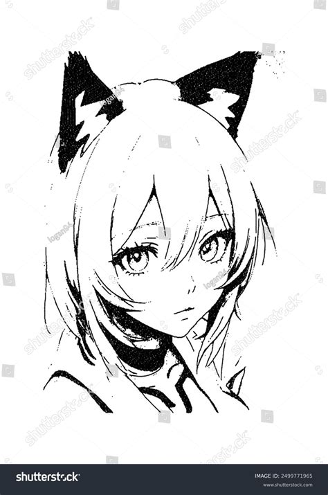 Manga Cat Girl Drawing