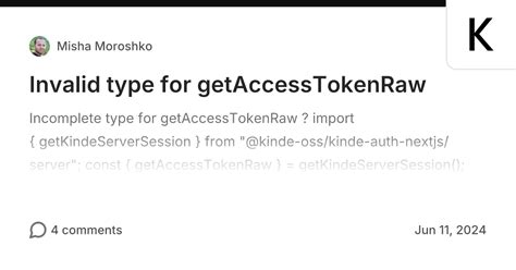 invalid type for getaccesstokenraw