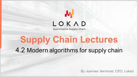 Modern Algorithms For Supply Chain Lecture 42