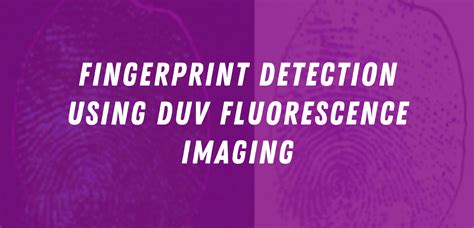 fingerprint detection using duv fluorescence imaging analytical