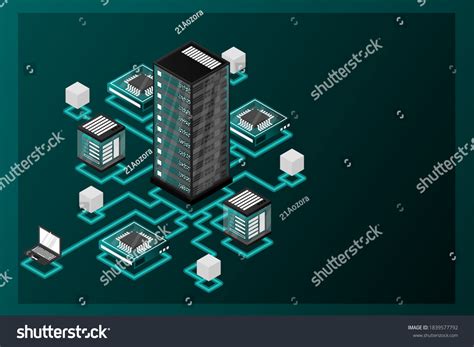 Concept Data Network Management Vector Isometric 库存矢量图（免版税）1839577792 Shutterstock