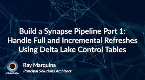 Build A Synapse Pipeline Part Handle Full And Incremental Refreshes