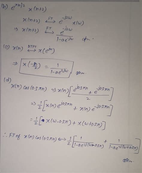 [solved] 4 22 a signal x n has the following fourier transform x w