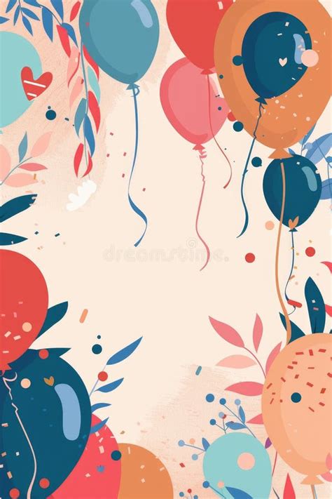 Colorful Balloons Background With Vibrant Splash Design Stock