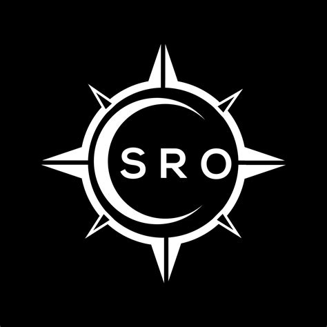 Sro Abstract Technology Circle Setting Logo Design On Black Background