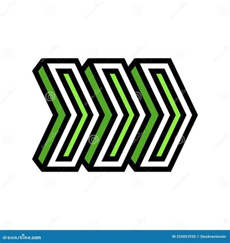 Direction Arrow Color Icon Vector Illustration Stock Vector Illustration Of Shape Element