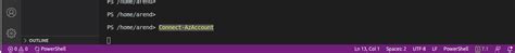 Within Visual Studio Code PowerShell Keeps Hanging When Logging Into Azure With Connect