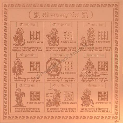 Amazon.com: Navgraha Yantra/Navagraha Yantra - Copper - (6 x 6 inches ...