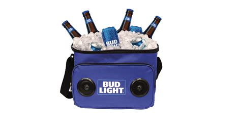 Bud Light Soft Cooler Bluetooth Speaker Portable Travel Complete