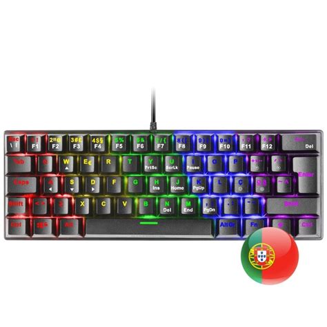 Mars Gaming Mk60 Teclado Mecânico Preto Frgb Switch Marrón Layout Pt