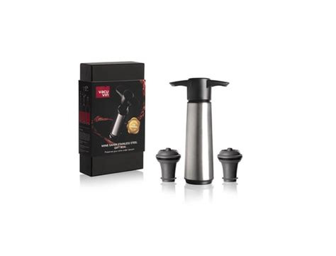 Coffret pompe à vide air bouchons VACU VIN Pas Cher UBALDI