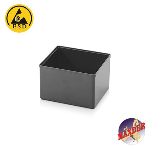 Esd Safe Plastic Container 125x113x55mm Maxder Group