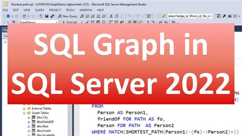 Sql Graph In Sql Server 2022 Youtube