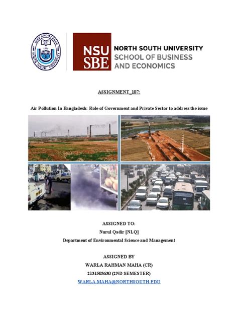 Assignment 107 Report 1 Pdf Air Pollution Atmosphere Of Earth