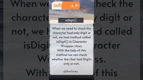 Dinagaran L On Linkedin Isdigit Method In Character Wrapper Class In Java 2023 Java Interview…