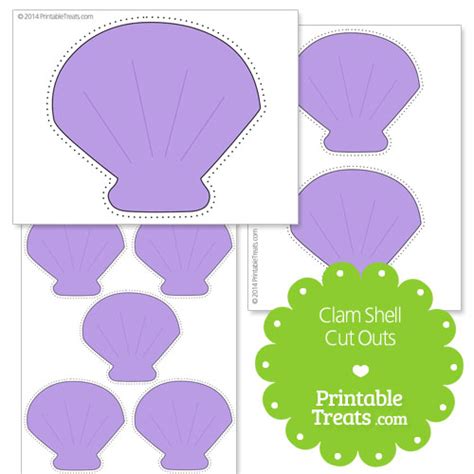 Printable Clam Shell Cut Outs — Printable