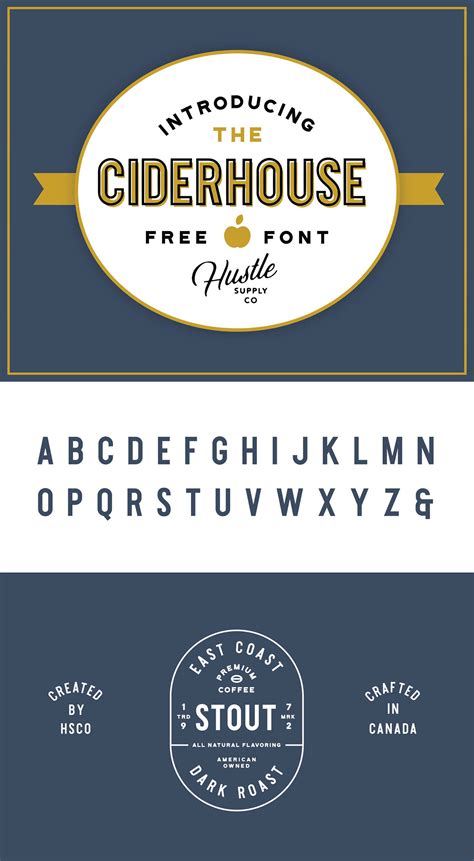 Ciderhouse Free Font Behance