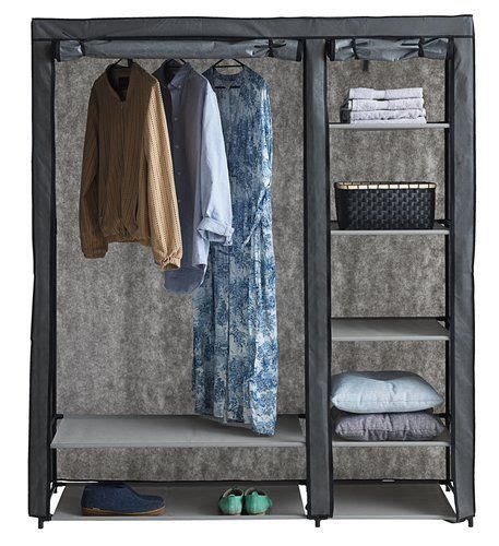 Ludvika Xl Wardrobe In Grey Jysk Closet Organizer Jysk Clothing Rack