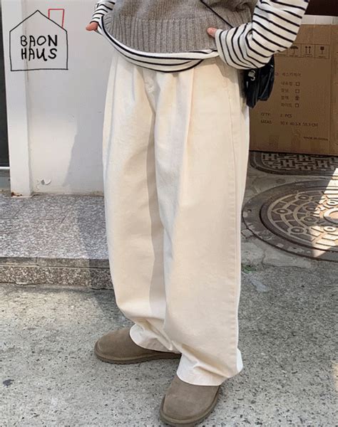롱숏ver5만장돌파 Baon 히파우 코튼 핀턱 팬츠 4color 에이블리