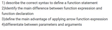 Solved 1 Describe The Correct Syntax To Define A Function