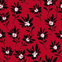 Cherry Red Minimalistic Blooms Seamless Pattern By The Pattern Lane