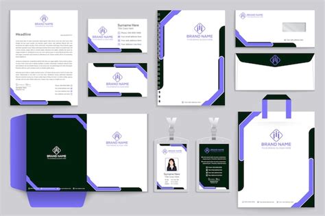 Premium Vector Modern Stationery Template Design