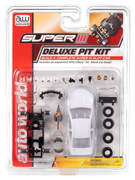 Auto World Trx116 Ho Scale Super Iii Deluxe Pit Kit 2015 Chevy Ss Stock Car Body High