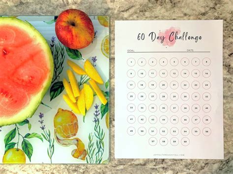 Day Challenge Goal Setting Progress Tracker Day Challenge Tracker Printable Habit