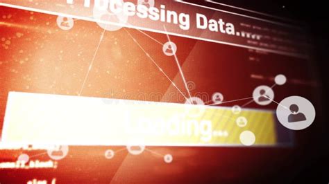 processing data and loading animation over network connections on red