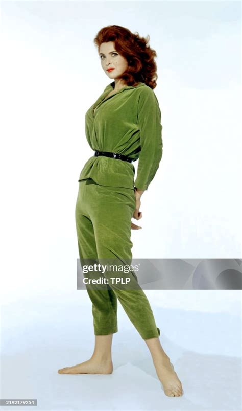 American Actress Tina Louise Poses For A Portrait Wearing A Green
