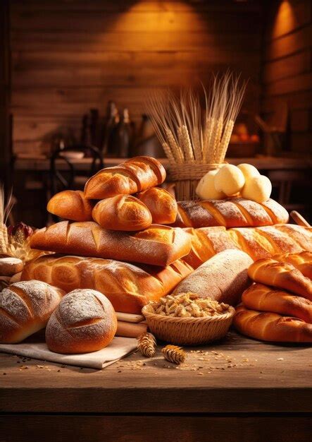 Premium Ai Image Different Types Of Bread Rolls And Pastries Food