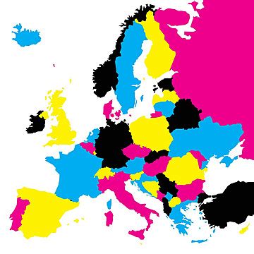 Isolated White Political Map For Web Design Black Locations White