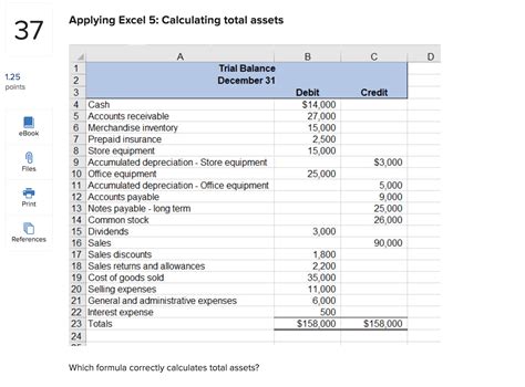 Solved Applying Excel 5 Calculating Net Sales Which Formula