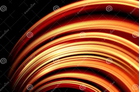 Light Curve Glowing Effect On Black Background Stock Vector