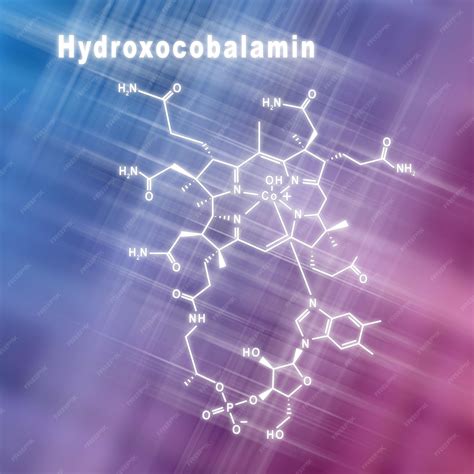 Premium Photo Hydroxocobalamin Vitamin B12 Structural Chemical Formula