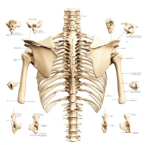 Human Scapula Anatomy Labeled Diagram With Parts Premium Ai Generated Image