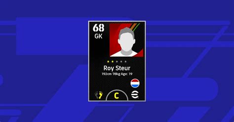 Roy Steur 统计 Efootball 2022