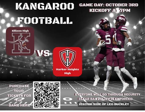 Killeen 🐾🏈 Its Game Day Roo Nation 🏈🐾 Come Out And Support Your