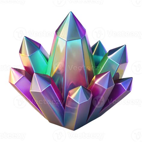 Serene Vintage Vibrant Classic A Microscopic View Of Crystals Forming Rendered In Iridescent