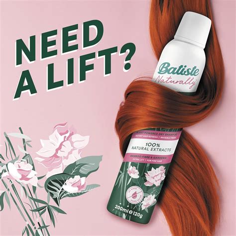 Batiste Plant Powered Dry Shampoo Bamboo Fibre And Gardenia 200ml
