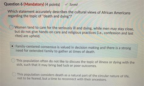Solved Question 6 Mandatory 4 Points Saved Which
