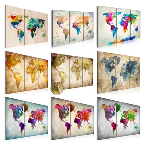 CUADROS LIENZO XXL Decoracion Pared Foto Impresi N Mapamundi K A B F EUR PicClick DE